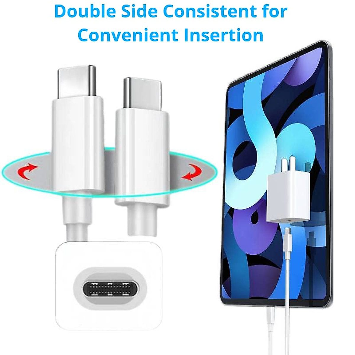 USB C Fast Charger for Google Pixel 7 7 Pro 6 6A 6 Pro 5 5A 4A 4 3 3A 2 XL 2XL 3XL 4XL, 20W 3A PD Power Adapter with 3.3FT Type C to C Cable (50% Battery Charge in 30 Minutes)