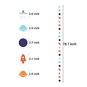 Blast Off to Outer Space Garland Space Party Banner Rocket Ship Baby Shower Birthday Party DIY Decorations Boys Room Decor