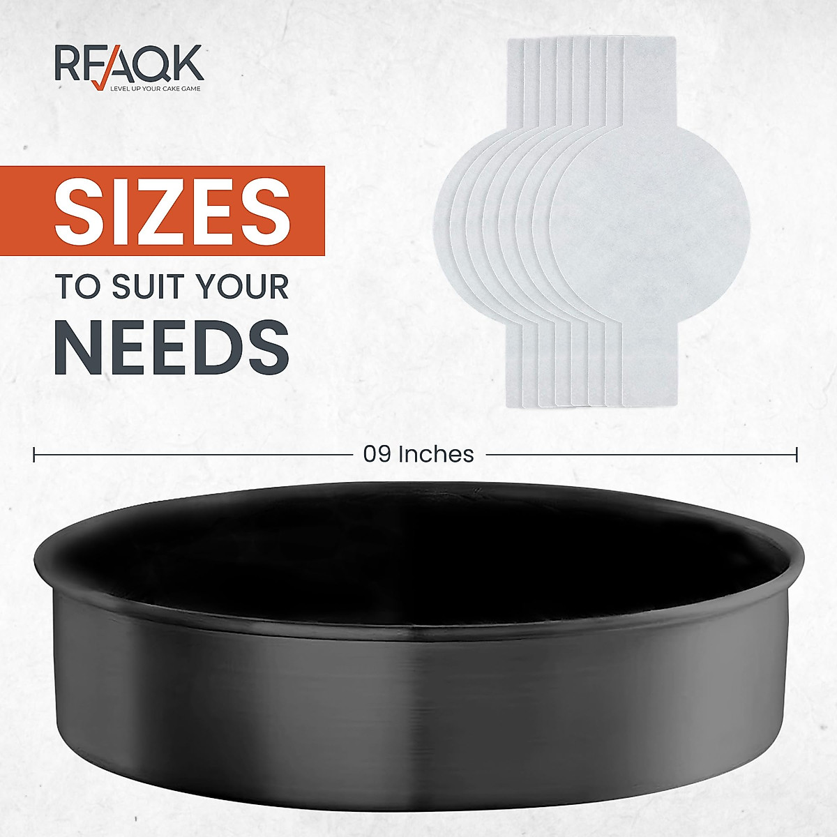 RFAQK 6 Inch Cake Pans Set of 3-6 Inch Round Cake Pan with 120 Pieces Parchment Papers, Non-stick Cake Baking Pans, Dishwasher Safe