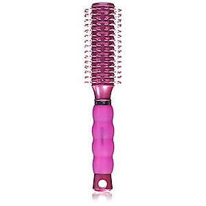 Conair Hair Brush with Nylon Bristle, Gel Grips, Round, Medium (Colors may vary)
