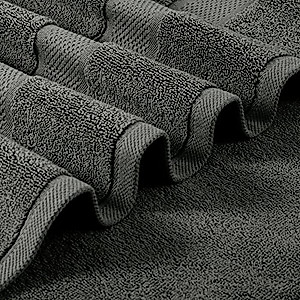 Oakias Grey Bath Towels – 4 Pack – 27 x 54 Inches – Highly Absorbent, 600 GSM Fluffy & Soft Luxury Bath Sheets