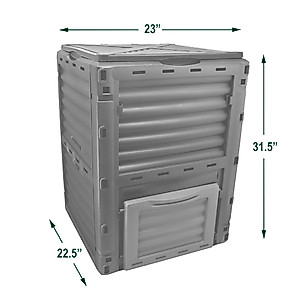Arcadia Garden Products Outdoor Large Standing Garden Composter, 80 Gal - 300L