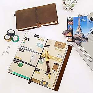 Traveller's Notebook Elastic Bands - Leather Journal Refill Connection Band Straps Replacements - 5 Pack of Jump Bands with Toggles for Leather Journals and Standard TN Travellers Notebooks