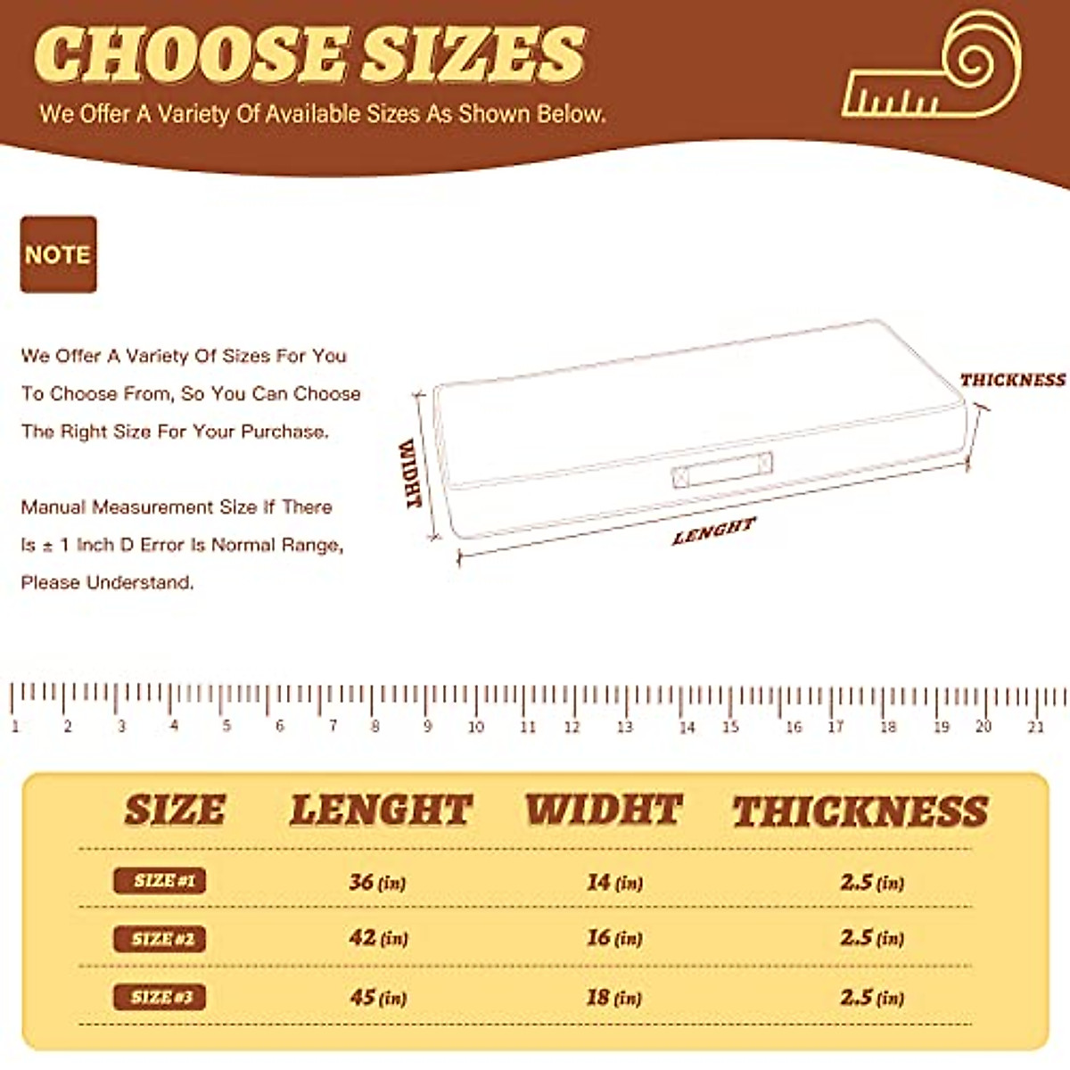 Focuprodu Bench Cushions.Double Piping Bench Cushions for Indoor/Outdoor Furniture,36x14 inchs Outdoor Bench Cushions for Courtyards, Terraces, Swing Cenches (36x14x2.5, Carbon Gray)