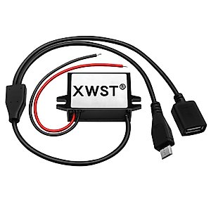 XWST DC to DC 12V 24V to 5V 3A 15W 15watt with Micro and USB Output Power Adapter Converter 8V-40V to 5V Voltage Buck Regulator,Step-Down Module,Waterproof Power Adapt 5V Volt Transformer Module
