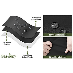 Gardeny Firewood Rack Cover 8 Feet, Waterproof Log Rack 600D Oxford Fabric Cover, Heavy Duty Wood Rack Covering, All Weather Protection, Wood Holder Cover Woodpile Shelter, For Indoor & Outdoor Black