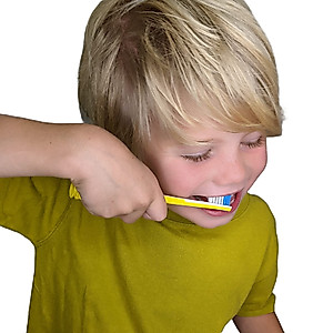 Stesa Kids Toothbrush - 10 Pack - Soft Bristles, BPA Free, Suction Cup for Fun Storage, Dust Covers Included - Boys and Girls Toddler Toothbrush - Age 3+