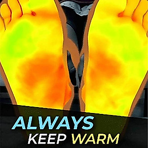 COMIOR 4 Pairs Mix Color Self-Heating Socks Warm Heated Socks, Self Heating Socks Hiking Heated Socks For Men Women, Magnetic Socks Comfortable Breathable Anti-Freezing Winter Warm Foot Socks