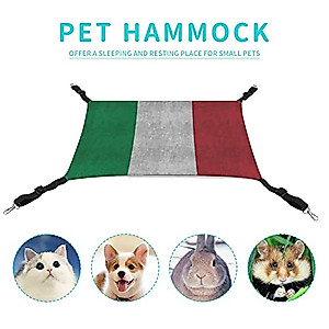 Italian Flag Pet Hammock Bed Guinea Pig Cage Hammock Small Animal Hanging Bed for Ferret, Chinchilla, Puppy and Other Small Animals