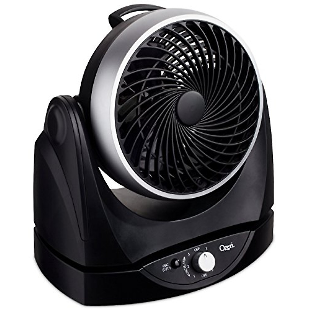 Ozeri Brezza II Dual Oscillating 10" High Velocity Desk Fan, Black
