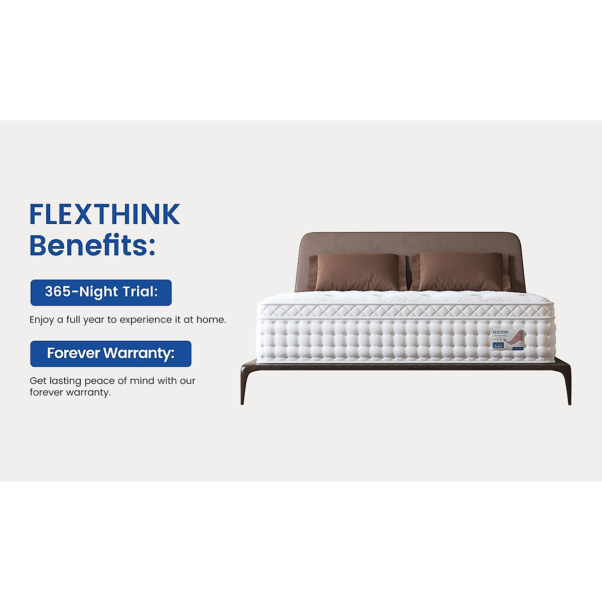 BedStory Twin Mattress, 12 Inch Deep Sleep Mattress Extra Lumbar & Shoulder Support, Hybrid Mattress with Gel Memory Foam - Fiberglass Free - No Odor - 365 Night Trial