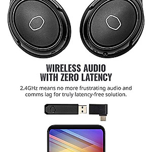 Cooler Master MH670 Gaming Headset with 2.4GHz Wireless, Virtual 7.1 Surround Sound, Durable Aluminum Frame, Detachable Omni-Directional Boom Mic, PC/Console/Mobile Connectivity (MH-670)