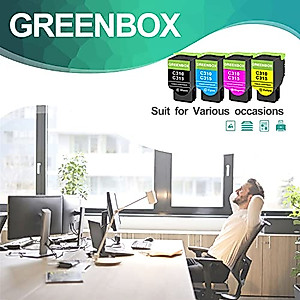 GREENBOX Remanufactured C310 C315 High Yield Toner Cartridge Replacement for Xerox 006R004356 006R004357 006R004358 006R004359 for C310 C310DNI C310DNIM C315 C315DNI (Black Cyan Yellow Magenta，4 Pack)
