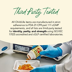 CHILDLIFE ESSENTIALS Liquid Vitamin C - Immune Support, Vitamin C Liquid, All-Natural, Gluten-Free, Allergen Free, Non-GMO, High in Antioxidants - Orange Flavor, 4 Ounce Bottle