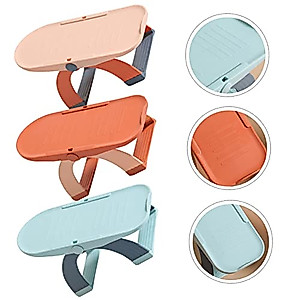 Zerodeko 3pcs Shoe Rack Sneaker Holder Adjustable Shoe Rack Adjustable Shelf Brackets Shoe Stacker Storage Shoe Rack for Closet Shoe Holder Slot Shoe Slots Shelf Space Saving Shoe Rack Pp