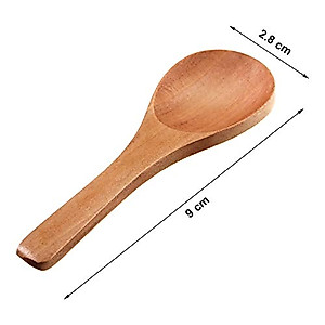 30 Pieces Small Wooden Spoons Mini Nature Wooden Spoons for Jars Mini Tasting Spoons Condiments Salt Spoons for Kitchen Cooking Seasoning Oil Coffee Tea Sugar (Light Brown)