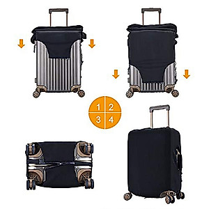 Pink Gold Marble Luggage Cover Elastic Washable Stretch Suitcase Protector Anti-Scratch Travel Suitcase Cover for Kid and Adult XL (29-32 inch suitcase)