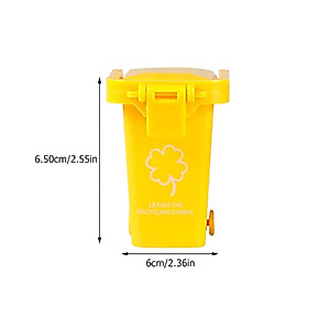 GANAZONO 4Pcs Mini Pathway Trash Cans Toy Curbside Garbage Trash Bin Toy Garbage Cans Tiny Size Recycle Can Set Pencil Pen Holder Desktop Organizer