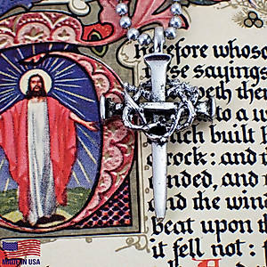 FORGIVEN JEWELRY Nail Cross Crown of Thorns Necklace on Ball Chain