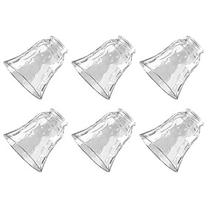 Ciata Lighting Traditional Bell Glass Shade Replacement Shade for Fan/Wall fixtures Shade Pack of 6 (Clear)