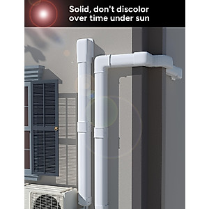 Toutgood 5'' 20Ft Mini Split Line Set Cover for Ductless Air Conditioners and Heat Pumps Systems Tubing Decorative, Upgraded UV-Proof Strong&Durability PVC Pipe