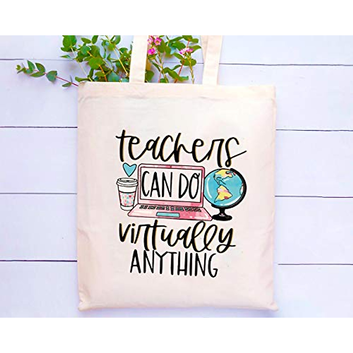 Teachers Can Do Virtually Anything – Shoulder Bag Shopping Bag Tote Bag Gift – Appreciation Gifts for Teachers - Birthday Christmas Back To School Gift For Teacher