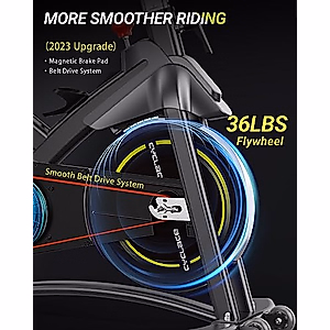 Cyclace Magnetic Exercise Bike (2023 Upgrade) -350 Lbs Weight Capacity - Indoor Cycling Bike with Comfortable Seat Cushion