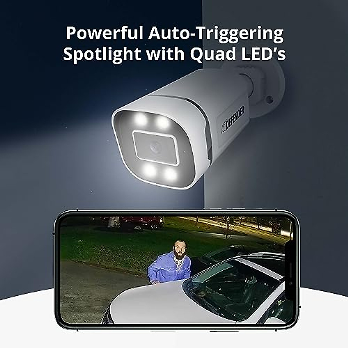 Defender Exclusive Bundle: 4K Vision AI 8MP Artificial Intelligence 16CH Wired System, 16 Cameras, 1TB DVR, 2 Year Warranty, 18 x 60ft. Cables, Human/Vehicle Detection, Color Night Vision, Mobile App