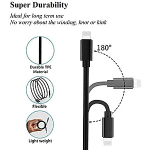 Aux Cord for iPhone, Apple MFi Certified Lightning to 3.5mm Aux Cable for Car Compatible for iPhone 14 13 12 11 Pro Max XS XR X 8 7 6 iPad iPod to Car Home Stereo Speaker Headphone, 3.3FT Black