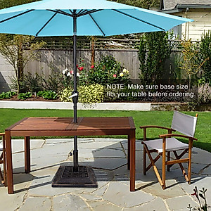COOS BAY 27 lbs 17.3 inch Outdoor Heavy Duty Square Antiqued Resin Umbrella Base Stand for Patio, Garden, Lawn, Bronze…