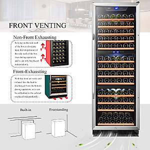 Lanbo Triple Zones Compressor Built-in Wine Cooler with Safety Lock, 149 Bottles