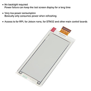 3 Inch e Paper Screen Display Module, SPI Control Interface, 400×168 Resolution, 180° Viewing Angle, No Backlight Required, Electronic Ink Screen for Rpi, Jetson Nano, STM32