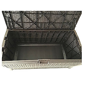 Outdoor Wicker Storage Box Patio Large Garage Kitchen Large Deck Cushions Resin Lock Bench Container Bin Shed & eBook