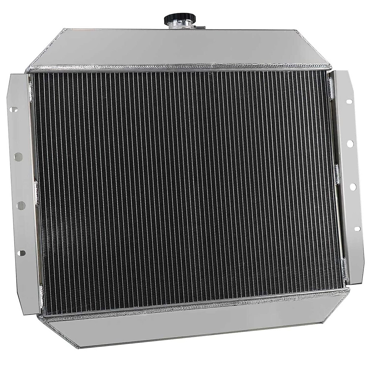 RadRace CC433 Aluminum Radiator For 1966-1979 Ford F100 F150 F250 F350 Bronco Truck V8 AT MT Radiador 3 Row Core Radiators Shroud Fan Relay
