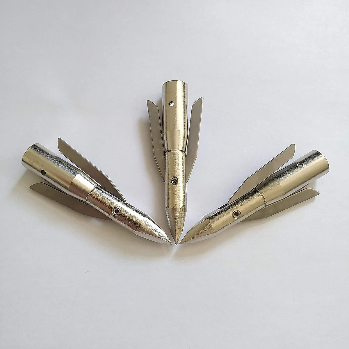 UUPA Archery Hunting Fish Broadheads 12Pcs 288 Grain Bow Fishing Arrowheads Stainless Steel Tip Point 2 Expandable Blade Arrowheads with Plastic Box Arrow Tips