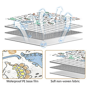 Toilet Seat Covers Disposable for Kids and Adults, YIHATA 40 Pack Extra Large Waterproof Toddler Potty Training Toilet Cover Individually Wrapped Potty liners for Public Restroom, Travel(Dinosaur)