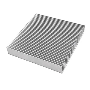 Aluminum Heatsink 3.54x3.54x0.59 inch / 90x90x15 mm Large Heat Sink Radiator Circuit Board Cooling Cooler Fin for Chip VGA RAM LED Electronic Power Amplifier Electronic Heat Dissipation - Sliver