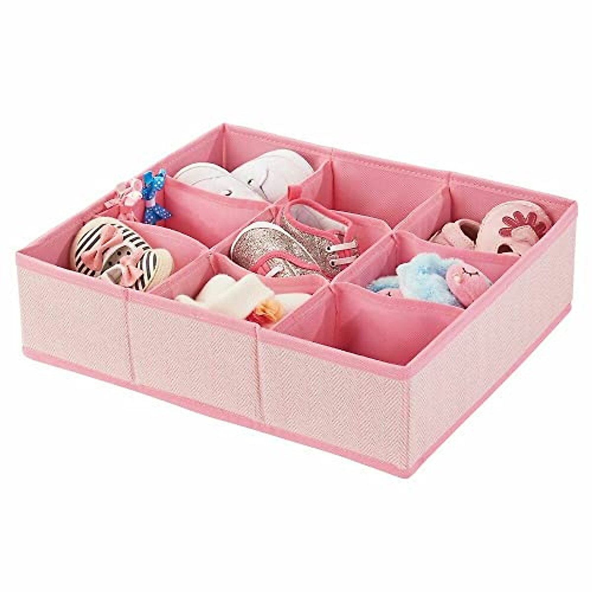 Fabric 9 Section Drawer/Closet Storage Organizer for Kids - Pink