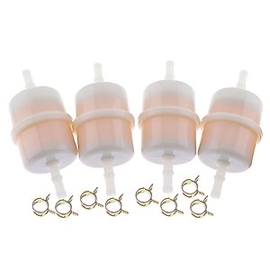 DVPARTS 4X 1/4" ID Fuel Filter 15 Micron 24 050 13-S 2405013-S 24-050-13-S 24-050-05-S for Kohler CH20S - CH25S, CH670S CH730S - CH750S LH640S LH685S LH690S LH750S LH755S, SV720S to SV740S