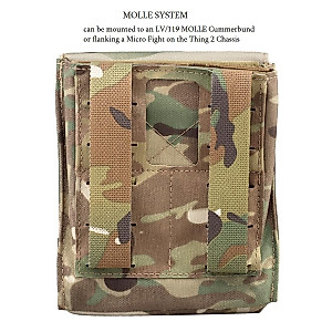GYDEHUTJ Molle Multi-Use Pouches, Tactical 5.56 7.62 Magazine Pouch GP Storage Bag 2 in 1 for Duty Belt Vest