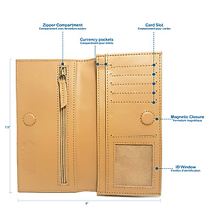 Firefighter Wallet Original Reflective Turnout Bunker Fabric Gear Women Gift (Beige & Yellow)