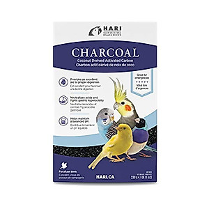 Hari Bird Charcoal, Coconut Derived Activated Charcoal, Aid in Digestion and Eliminate Toxins, Hagen Supplement for All Birds, 8.11 oz