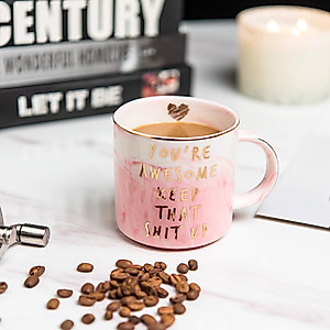 Thank You Gifts - Funny Inspirational, Thoughtful, Birthday, Friendship, New Job Gifts Ideas for for Women Friends, Coworkers, Boss, Employee - Graduation Gifts for Her - Ceramic Coffee Cup