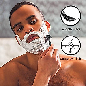 Bambaw Double Edge Safety Razor, Single Blade Razor for Men with Razor Stand, Men's Safety Shaving Razors – Black