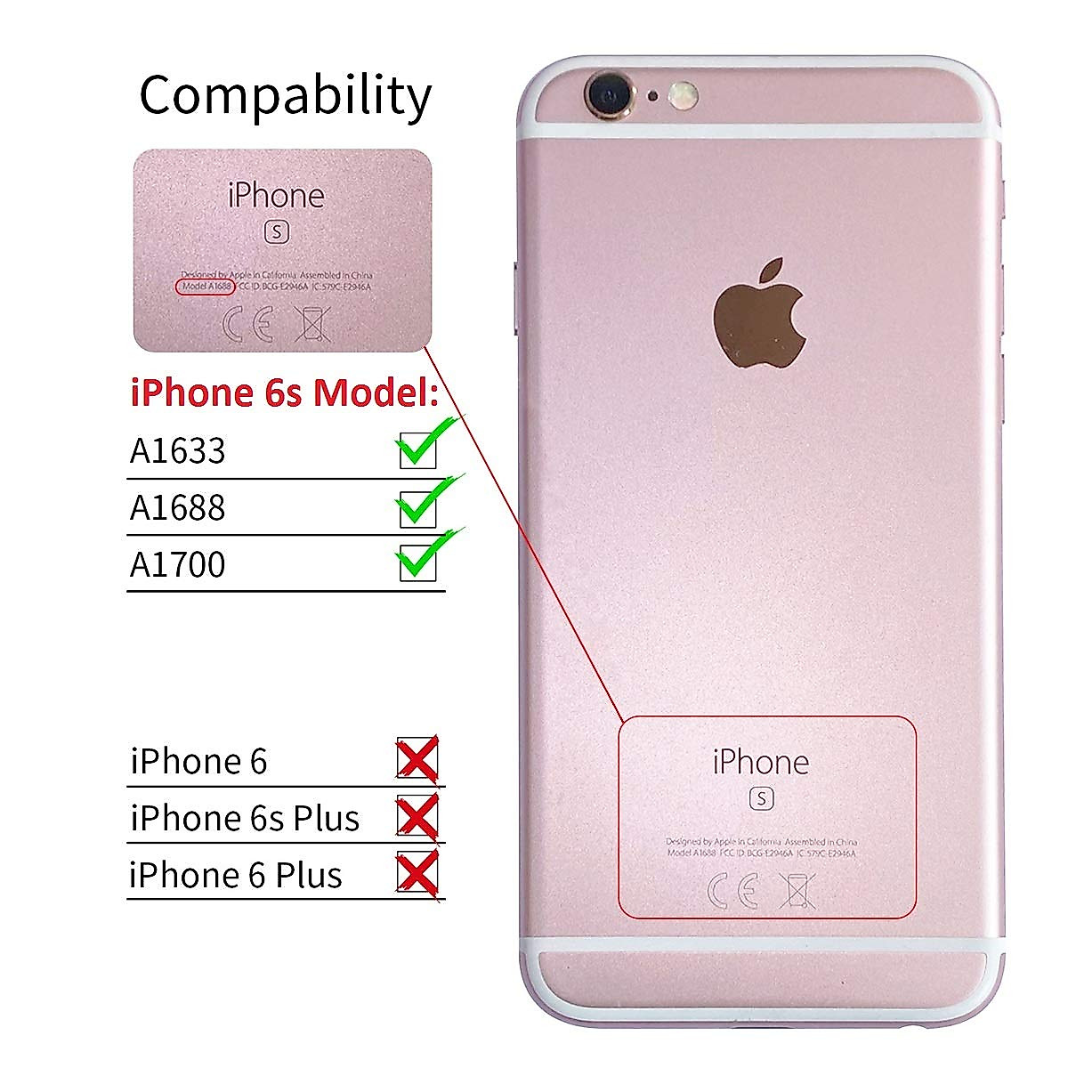 GULEEK for iPhone 6S Screen Replacement White Touch Display LCD Digitizer Full Assembly with Front Camera, Proximity Sensor, Ear Speaker and Home Button Including Repair Tool and Screen Protector
