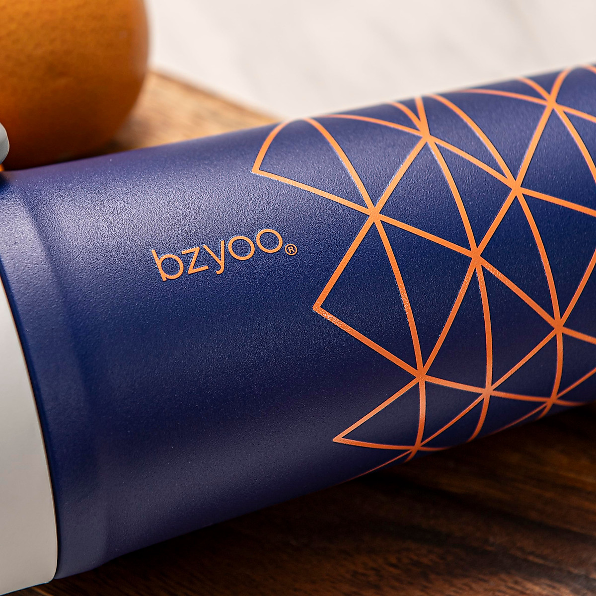 bzyoo 26oz Double-Walled Stainless Steel Insulated Tumbler with Straw Leak Proof Ideal for Smoothies, Ice Tea or Coffee Includes Mixer Ball BPA Free - Spidy Blue