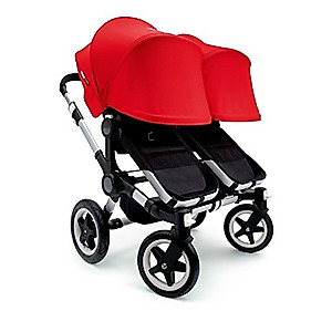 Bugaboo 2015 Donkey Twin Stroller Complete Set in Aluminum and Black