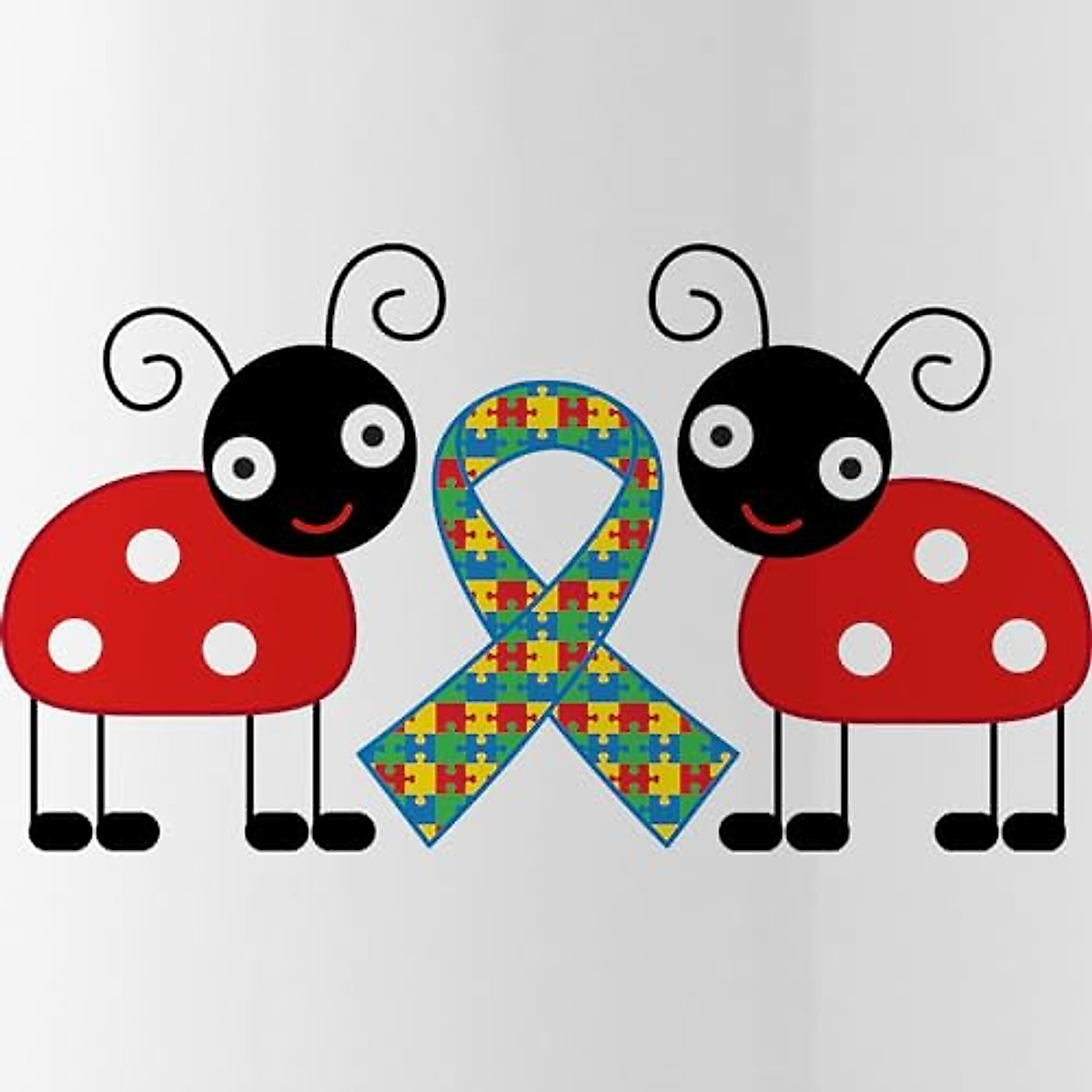 CafePress Cute Ladybug Autism Stainless Water Bottle 1 1.0L (34 oz) Stainless Steel Water Bottle