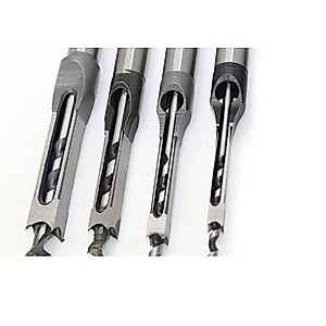 Square Hole Drill Bit,Yingte Woodworking Square Hole Drill Bit Mortising Chisel Hole Saw Drill Bit