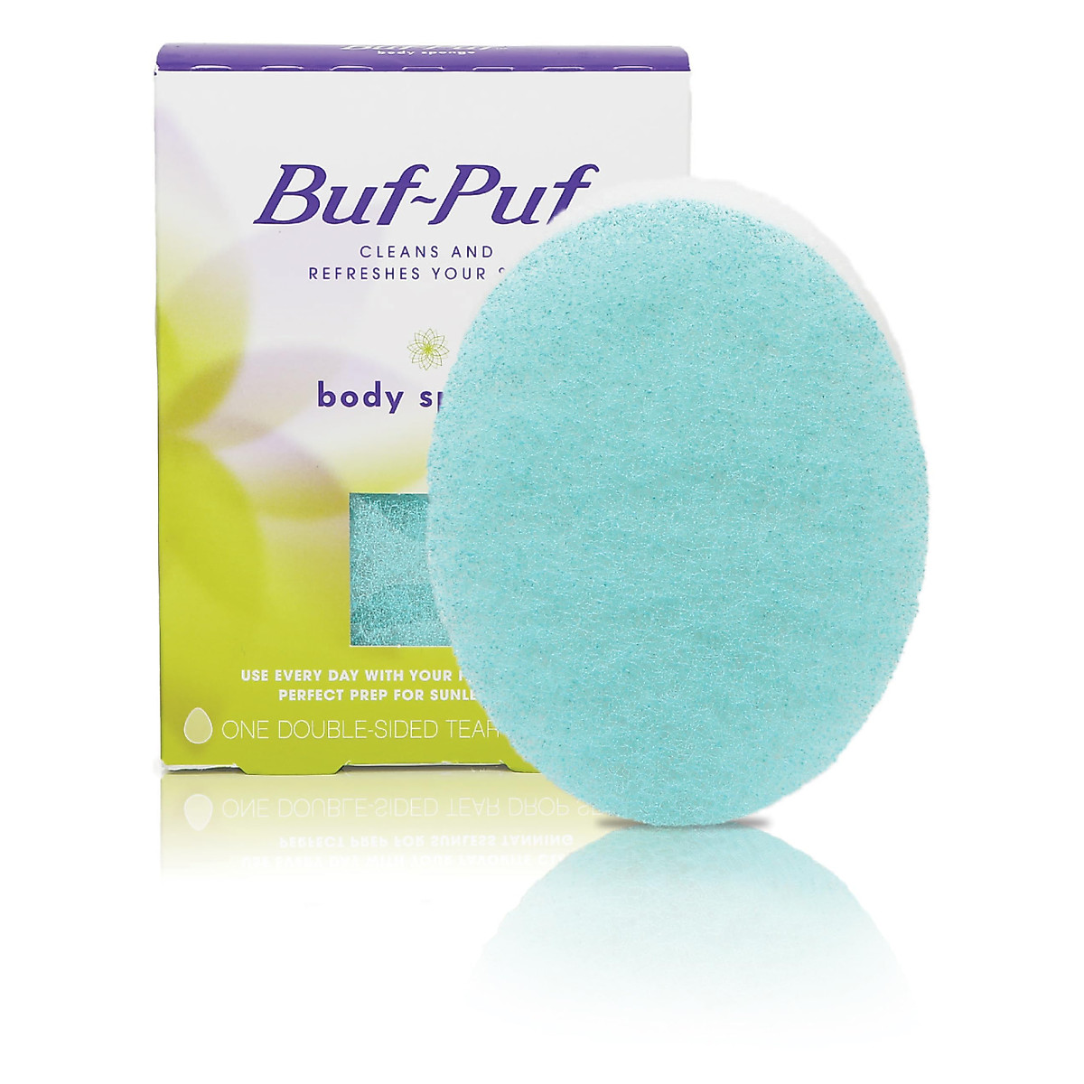 Buf-Puf Body Sponge, Bath Sponge, Dermatologist Developed, Cleanses Skin of Dirt, and Excess Oil, Reusable, Exfoliating, 1 Count